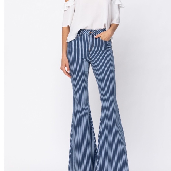 Jeans | Judy Blue Pinstripe Flare Legs | Poshmark